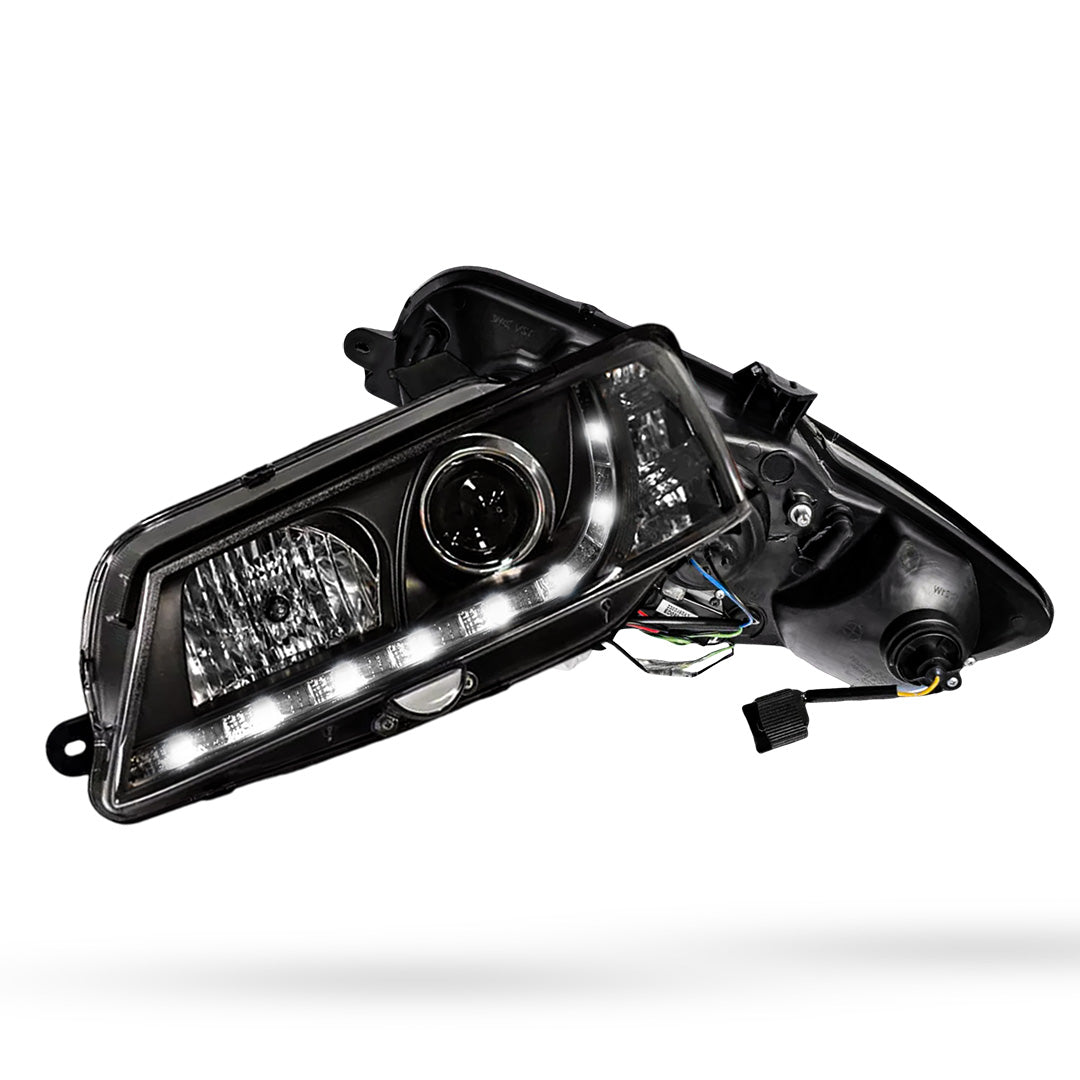 Holden Commodore VY (2002 - 2004) Black DRL LED Projector Headlights L