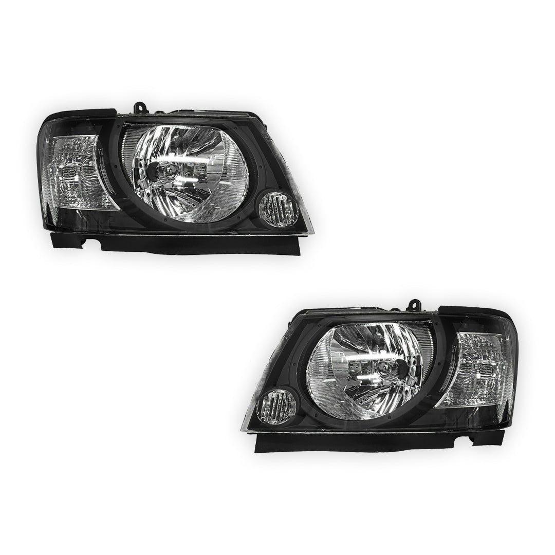 Nissan Patrol GU Y61 Wagon (2004 - 2016) Black OEM Style Headlights LH